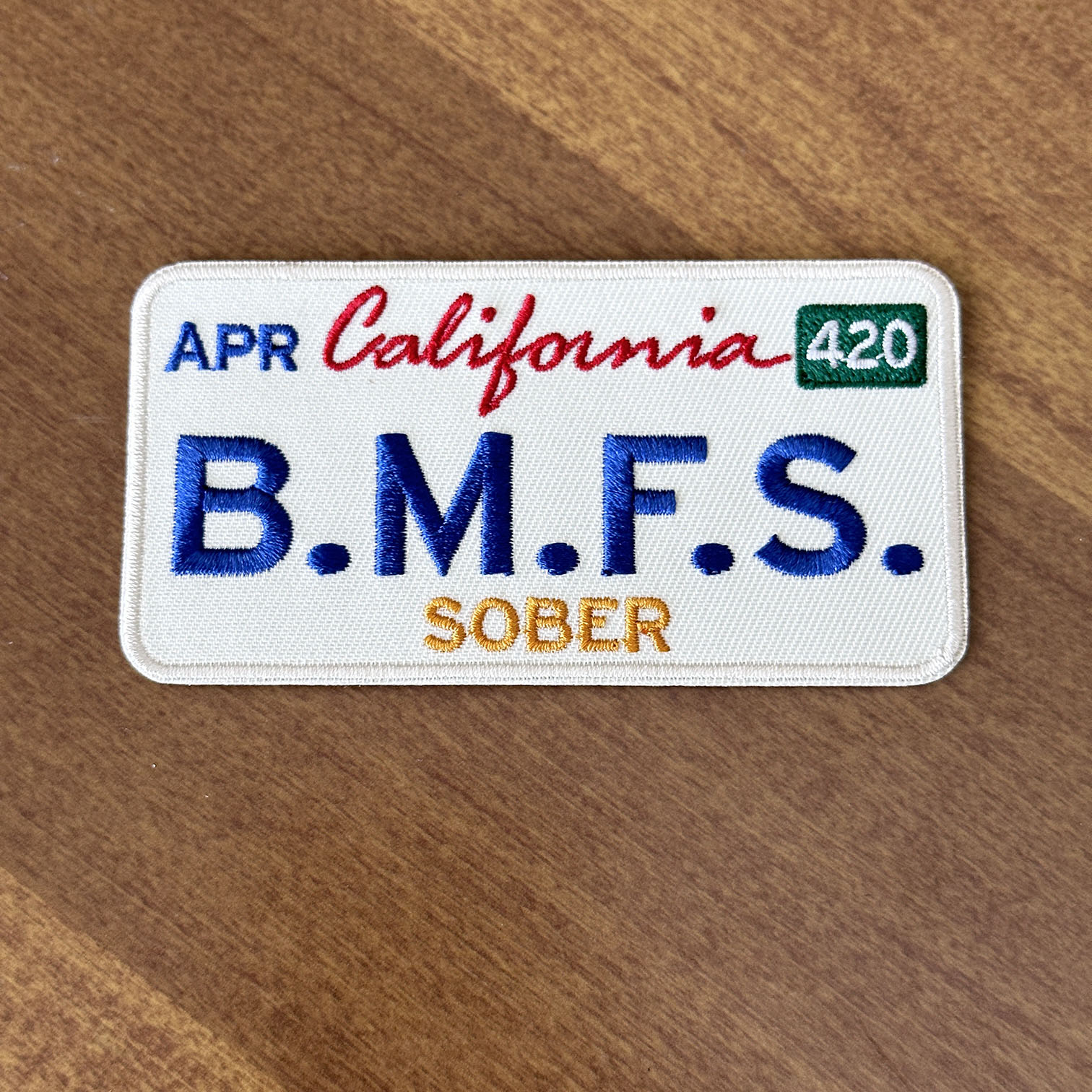California Sober License Plate Billy Strings patch - Shakedown Designs